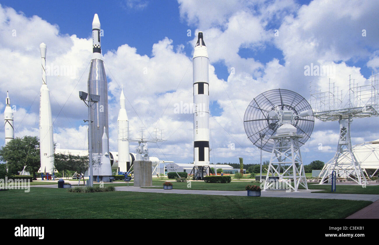 NASA Rocket Garden at the Kennedy Space Center Centre in Florida Stock ...