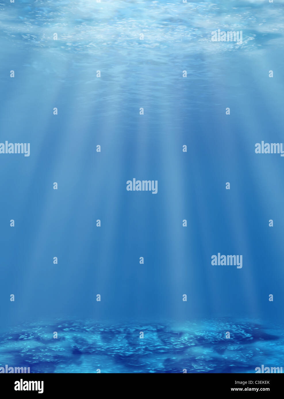 The underwater world. An illustration of sea depths with an effective ...