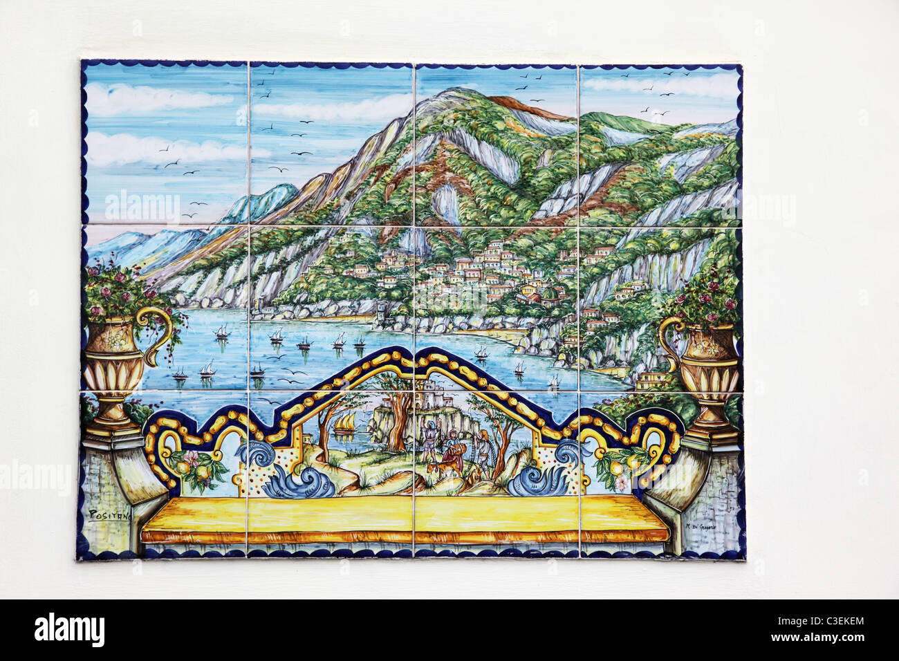 Tiles of Positano, Campania Italy Stock Photo - Alamy