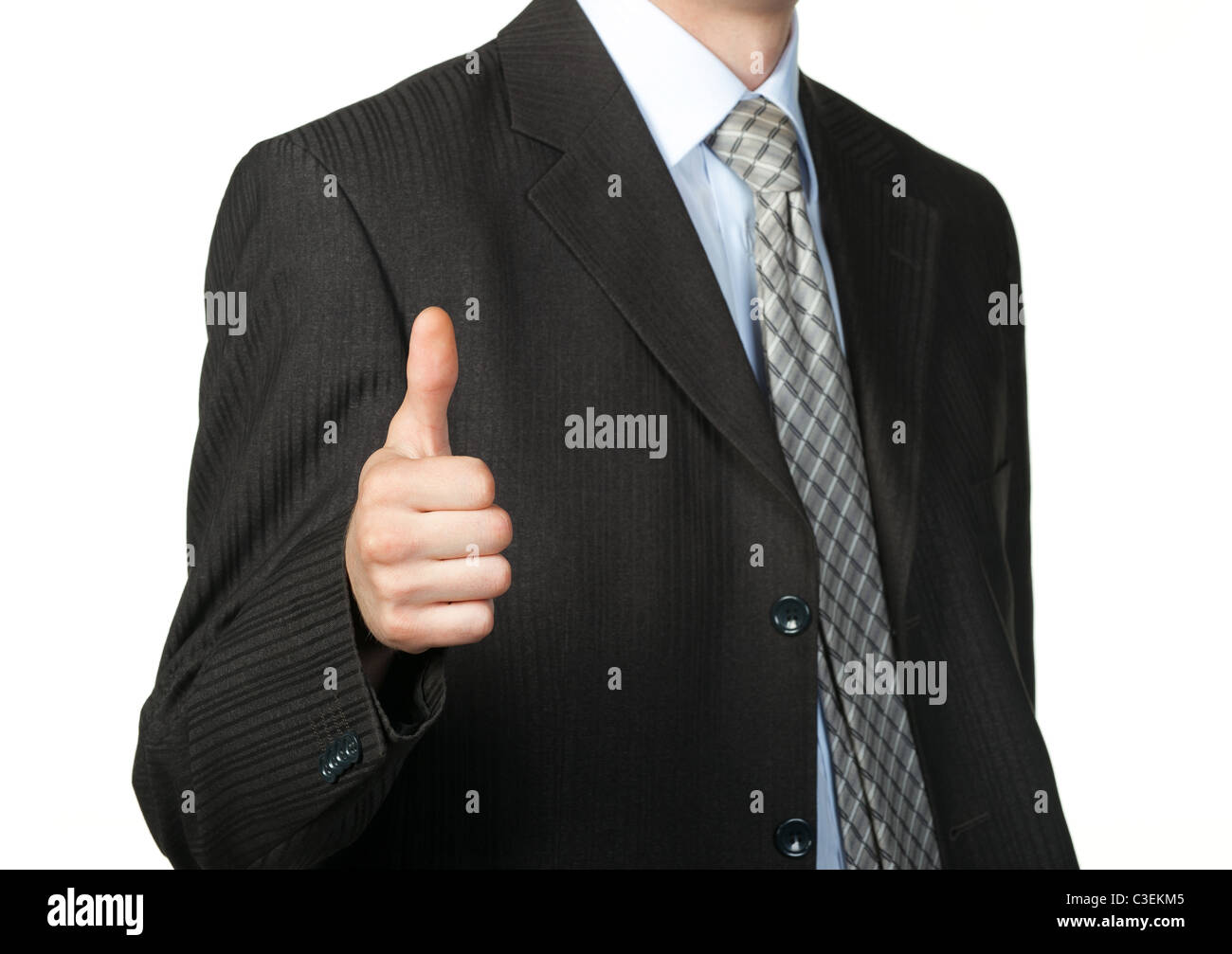 A photo of a hand doing a thumb up gesture. Isolated on white Stock ...