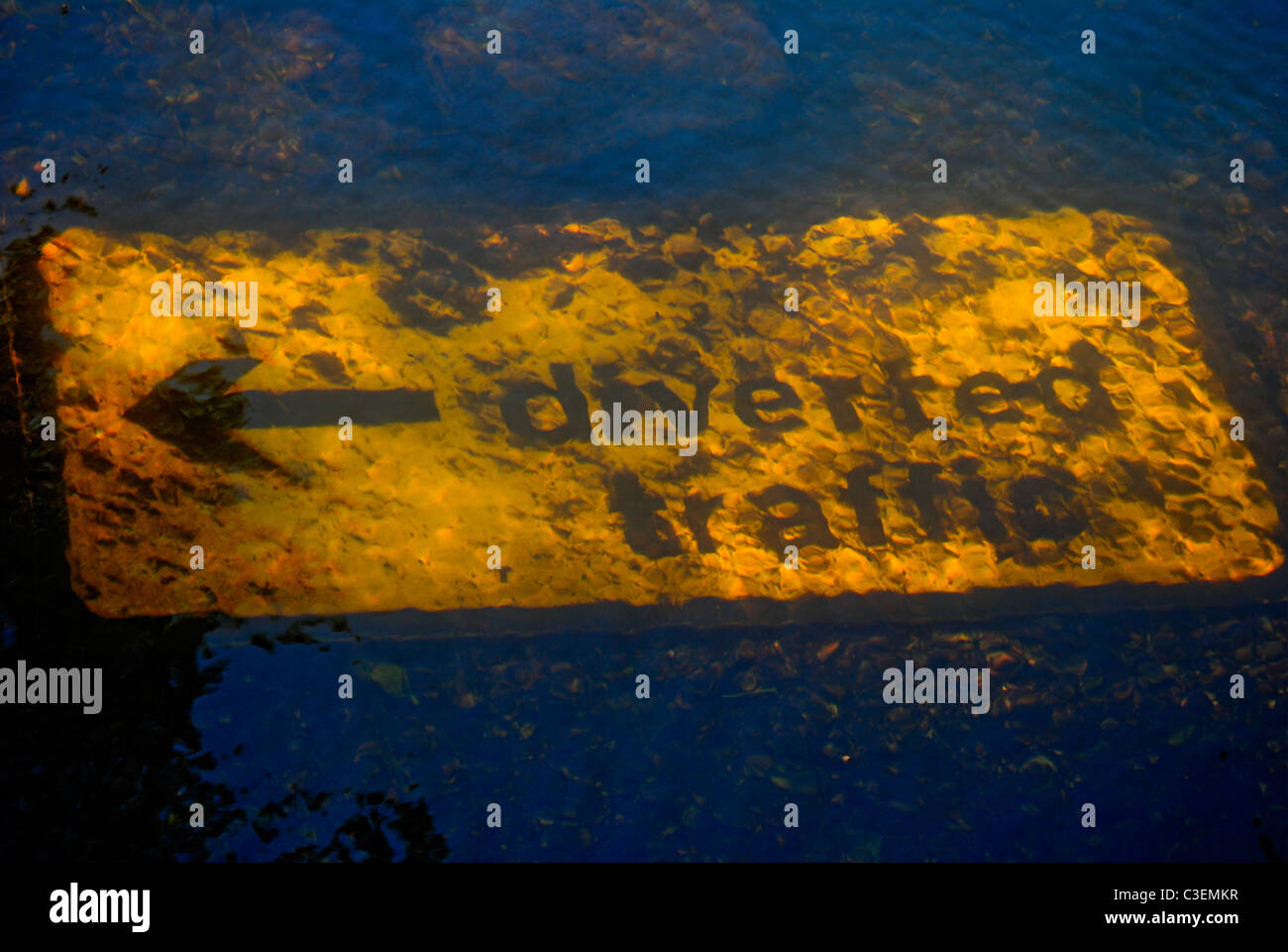 sign in river Stock Photo - Alamy