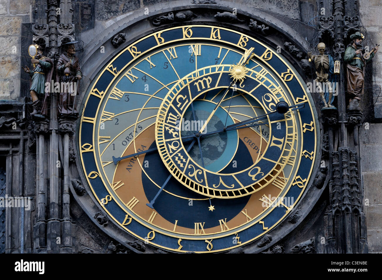 Astronomical clock in Old Town Square ,Prague , Czech Republic Stock ...
