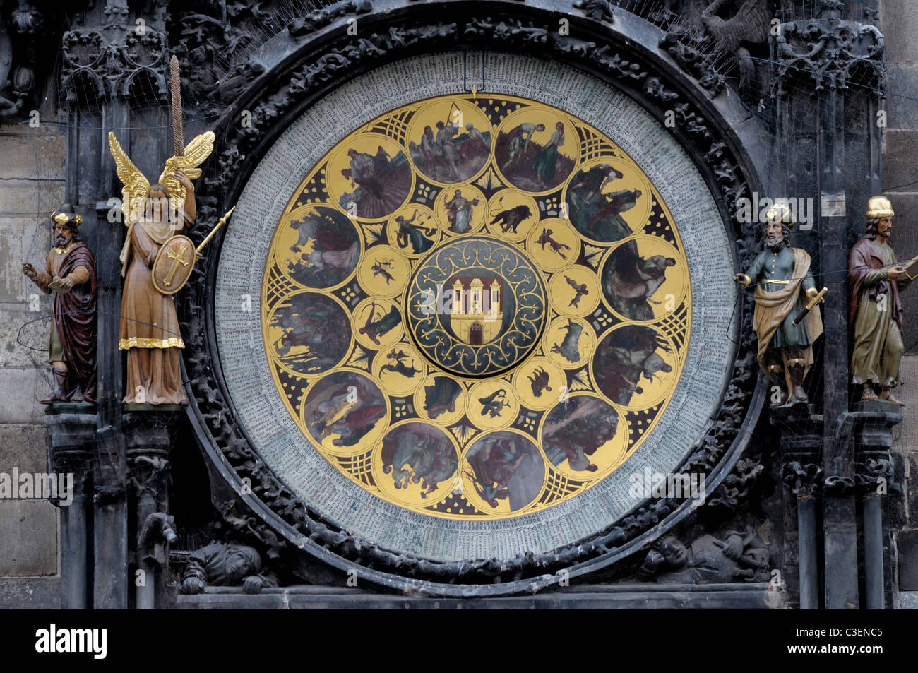 Zodiac Clock in the old town square area of Prague Stock Photo - Alamy