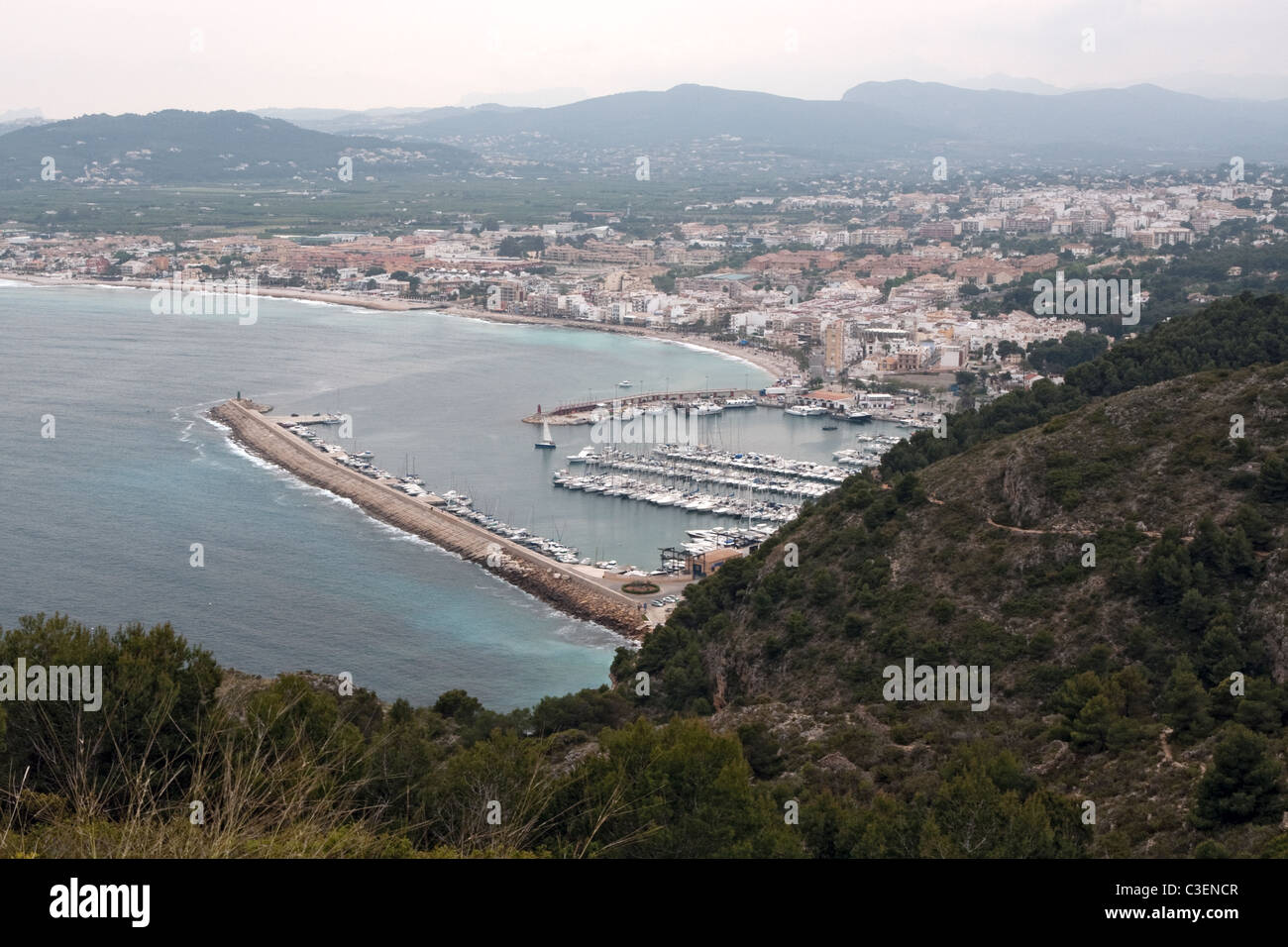 View of Xabia from Cap de Sant Antonia near Fleix Spain Stock Photo - Alamy