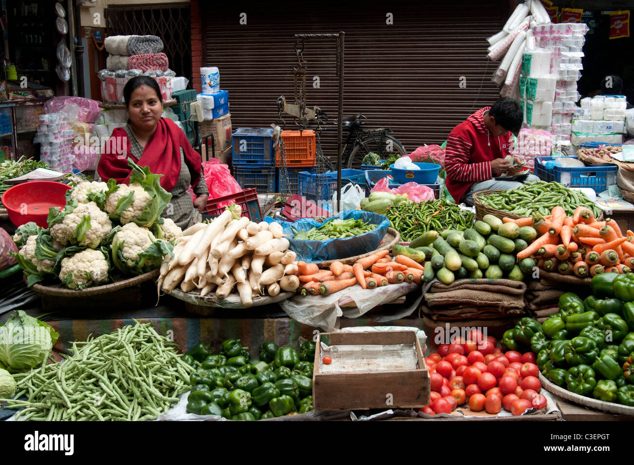 Durbar square market kathmandu nepal hi-res stock photography and ...