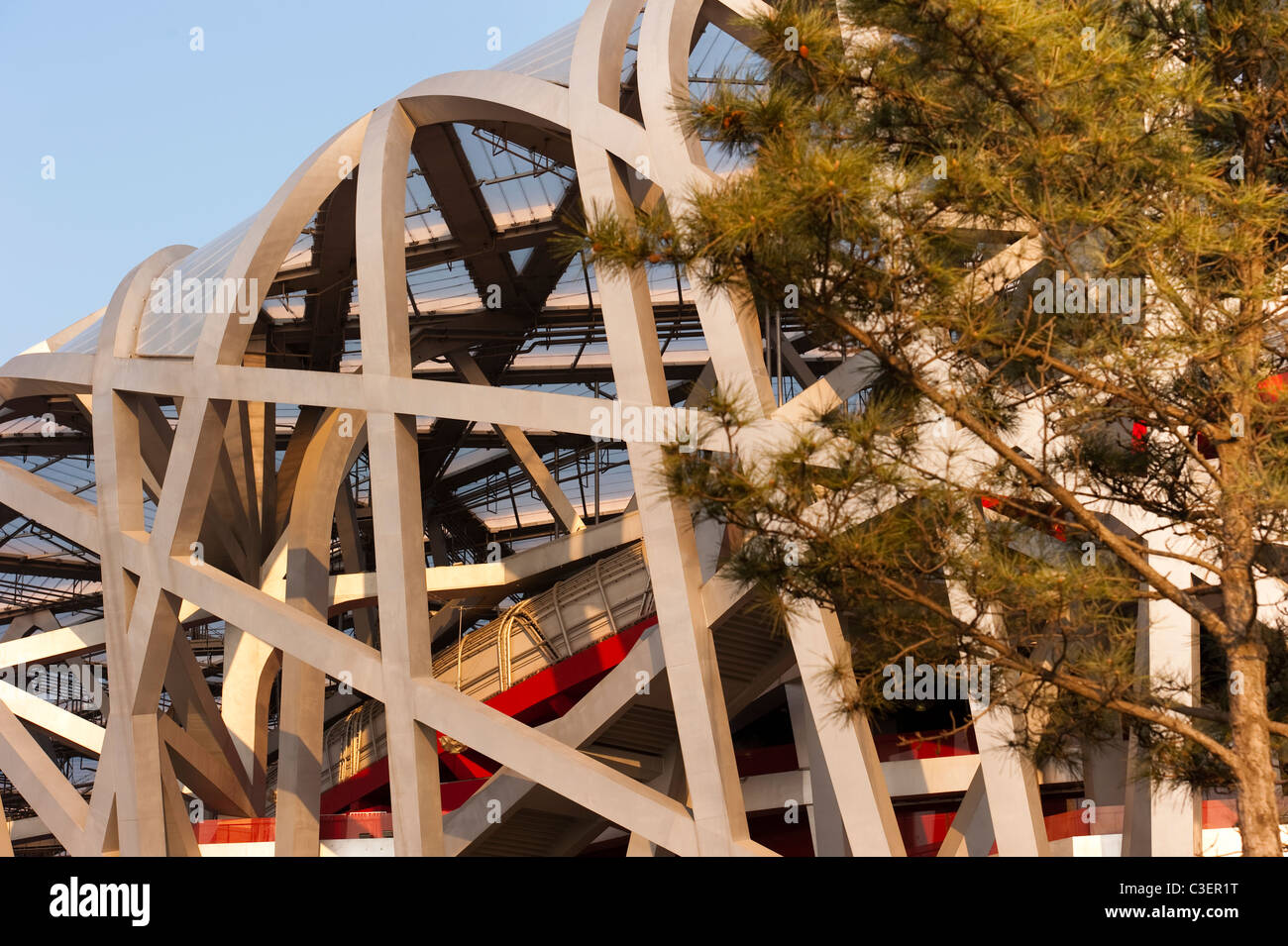 Bird's Nest National Stadium by architects Herzog and De Meuron, 2008 ...