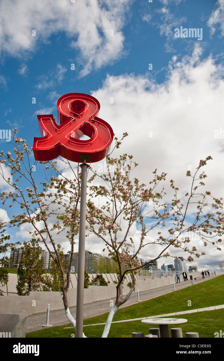 A "&" sign in Seattle's Olympic Sculpture Park Stock Photo - Alamy