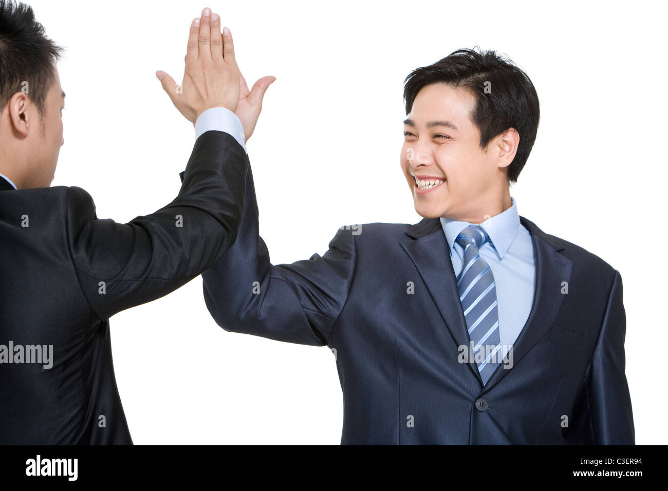 Portrait of two happy businessmen Stock Photo - Alamy