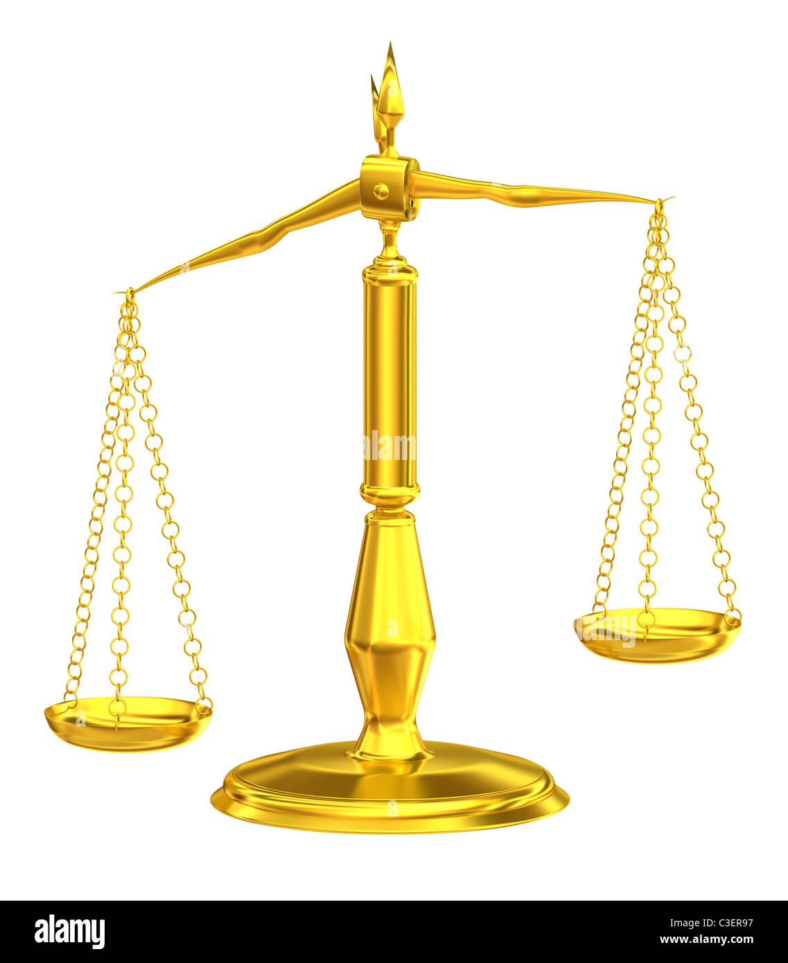 Classic scales of justice - isolated on white background Stock Photo ...