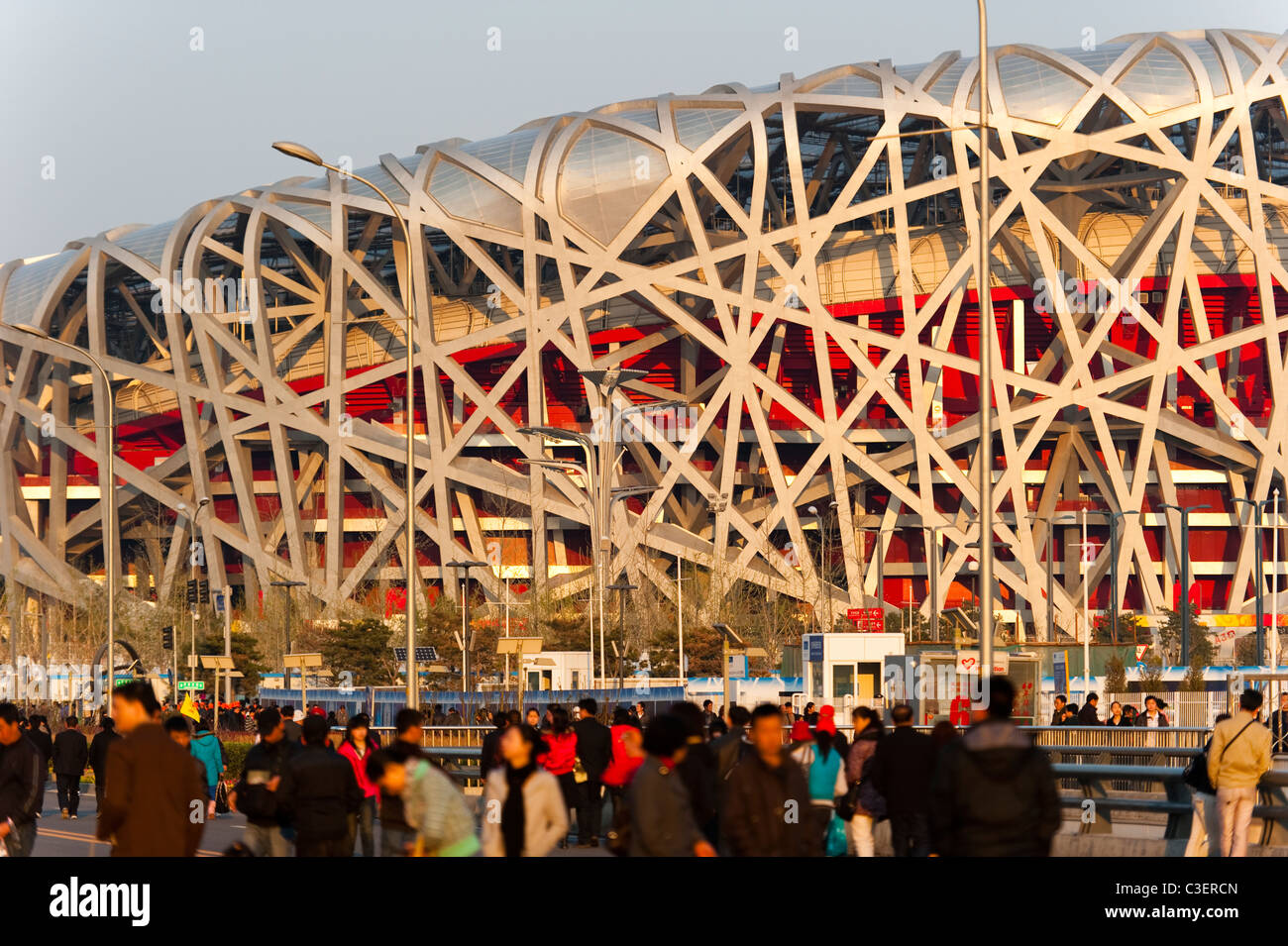 Bird's Nest National Stadium by architects Herzog and De Meuron, 2008 ...