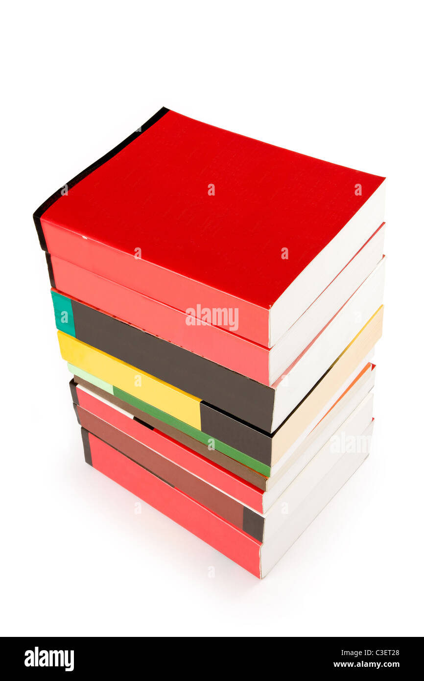 isolated Books Stack close up shot Stock Photo - Alamy