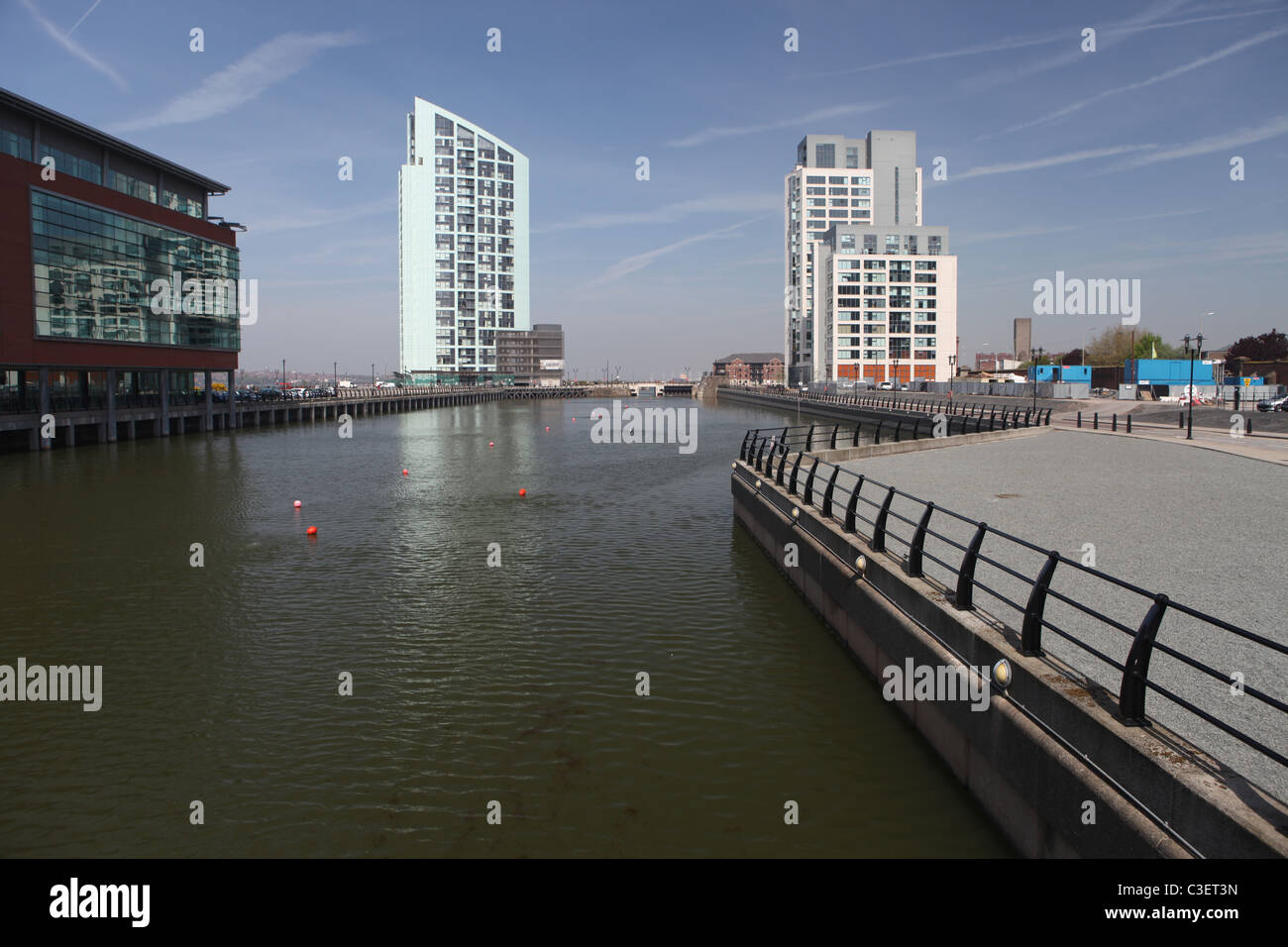 The regeneration of Princes Dock in LIverpool Stock Photo - Alamy