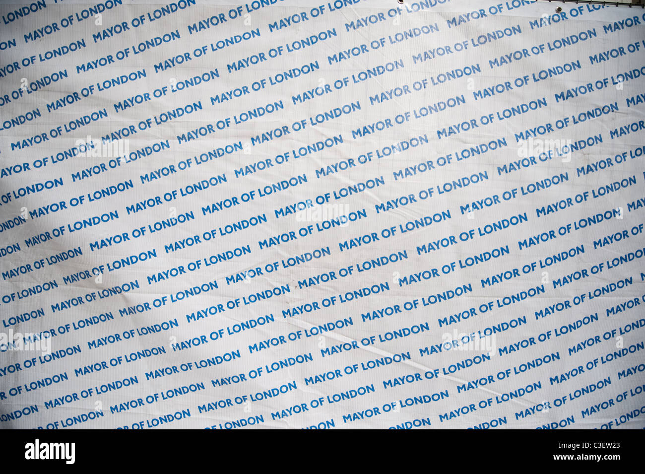 Mayor of London repeat pattern fence screen at Trafalgar Square in ...