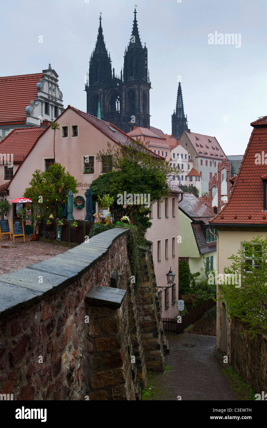An alley in Meissen, Germany Stock Photo - Alamy