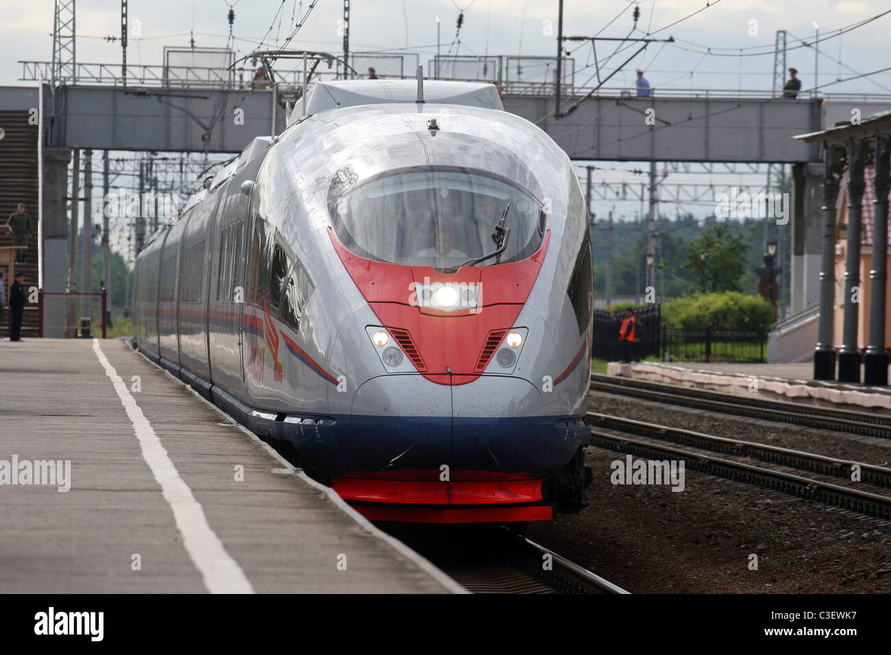 The first ever Russian high-speed train 'Sapsan', built by Siemens, has ...