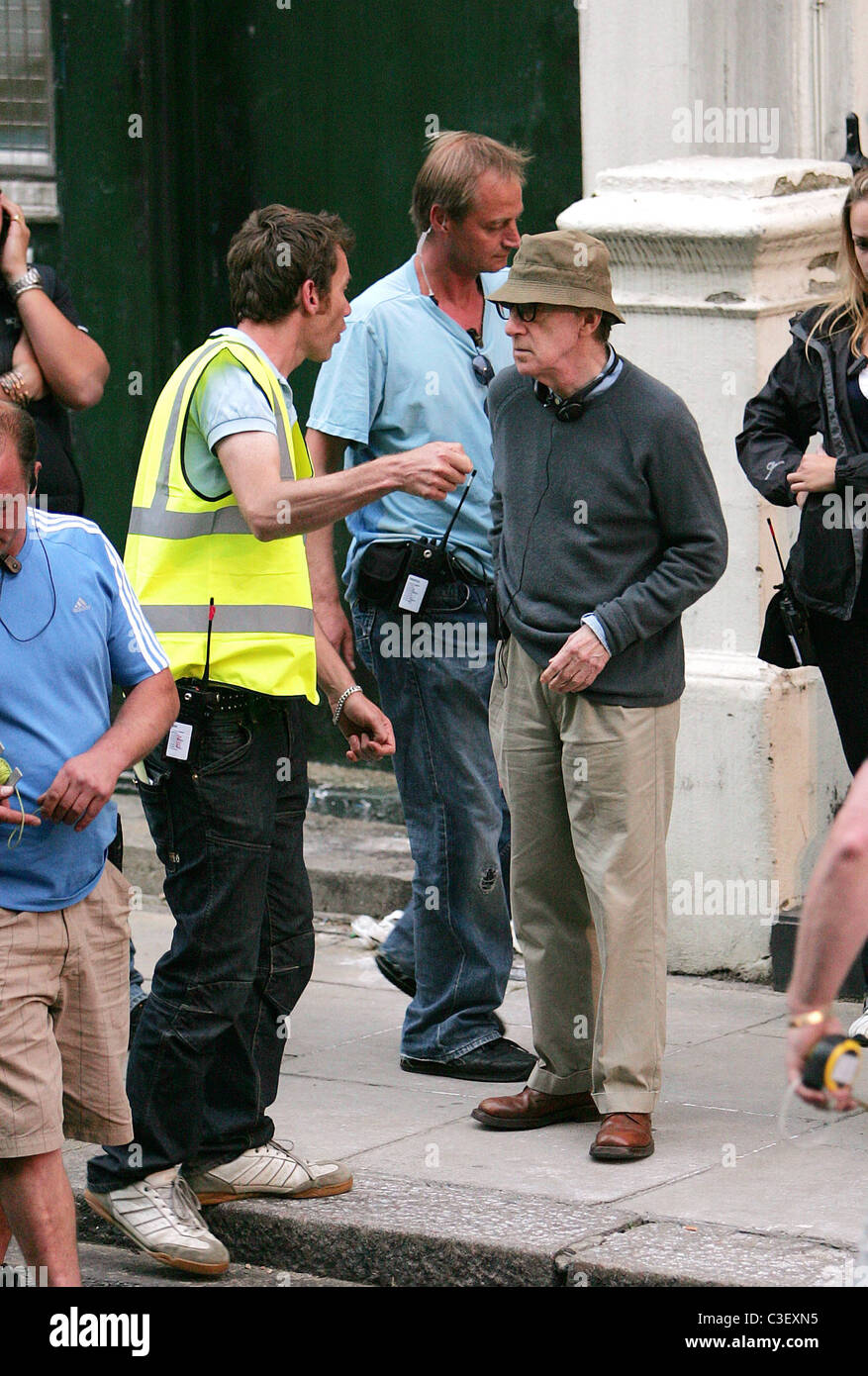 Woody Allen on the set of the 'Untitled Woody Allen London Project ...