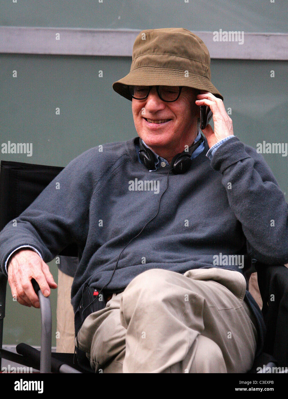 Woody Allen on the set of the 'Untitled Woody Allen London Project ...