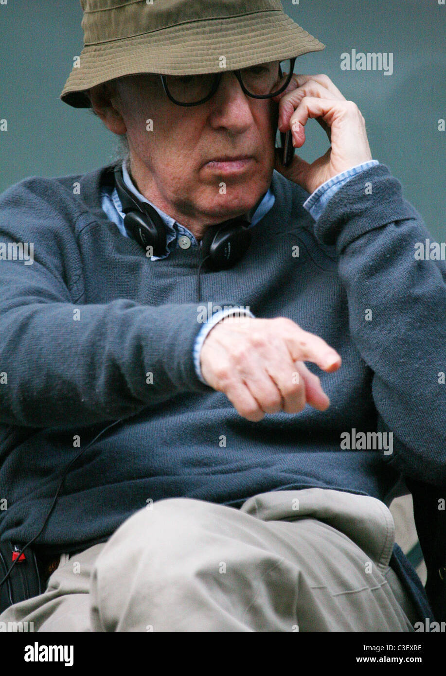 Woody Allen on the set of the 'Untitled Woody Allen London Project ...