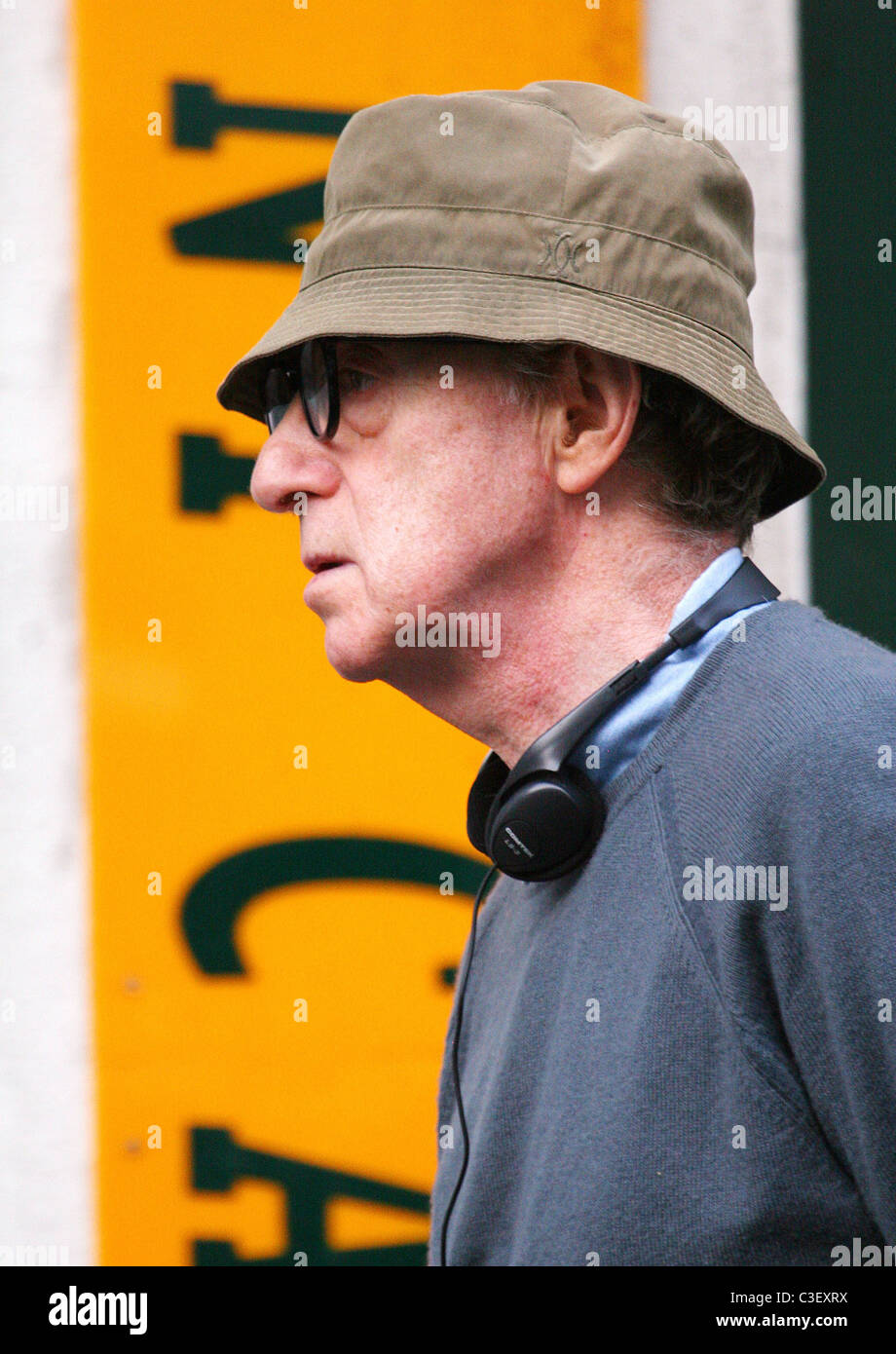 Woody Allen on the set of the 'Untitled Woody Allen London Project ...