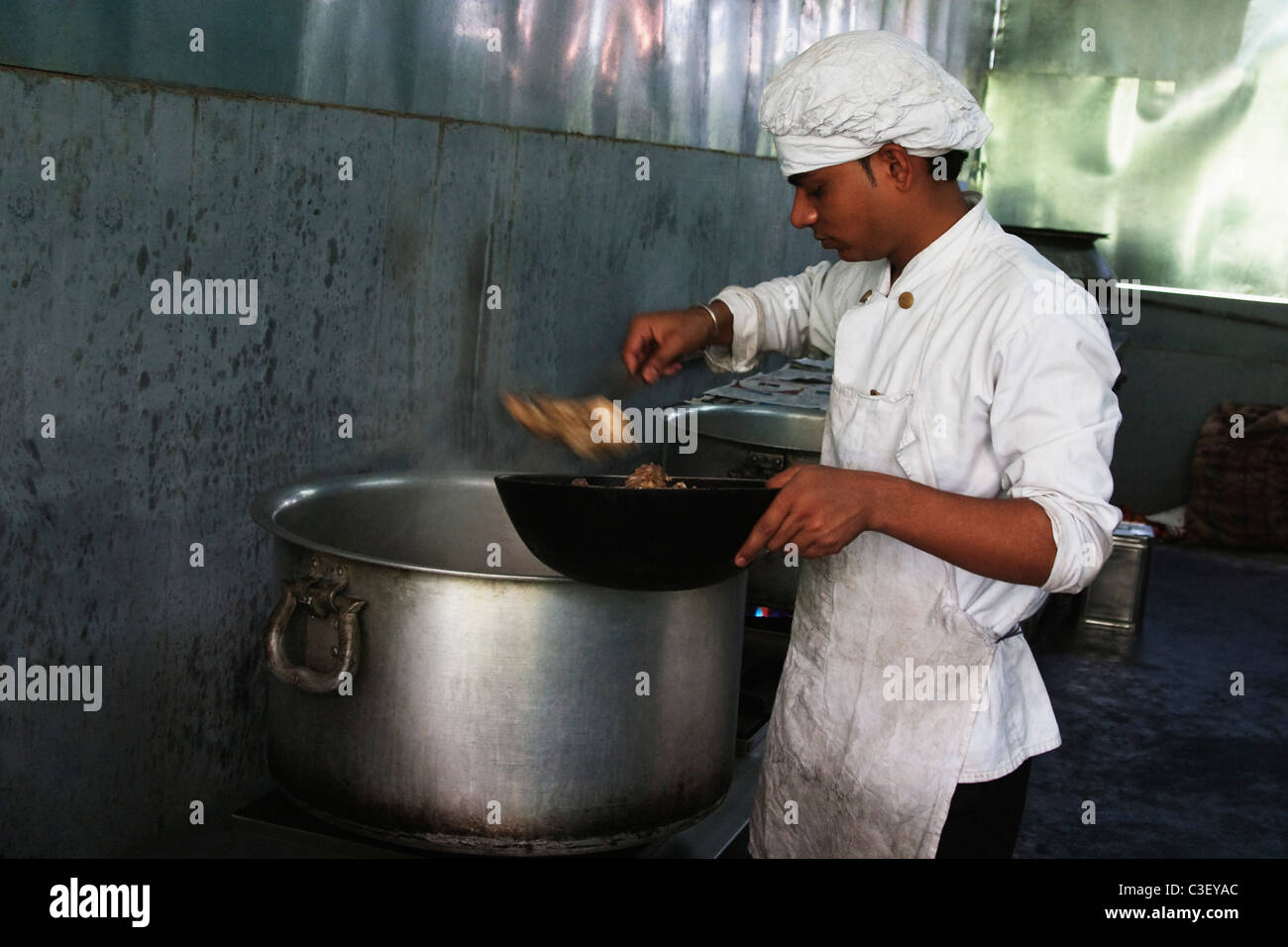 Chef cooking in a restaurant, New Delhi, India Stock Photo - Alamy
