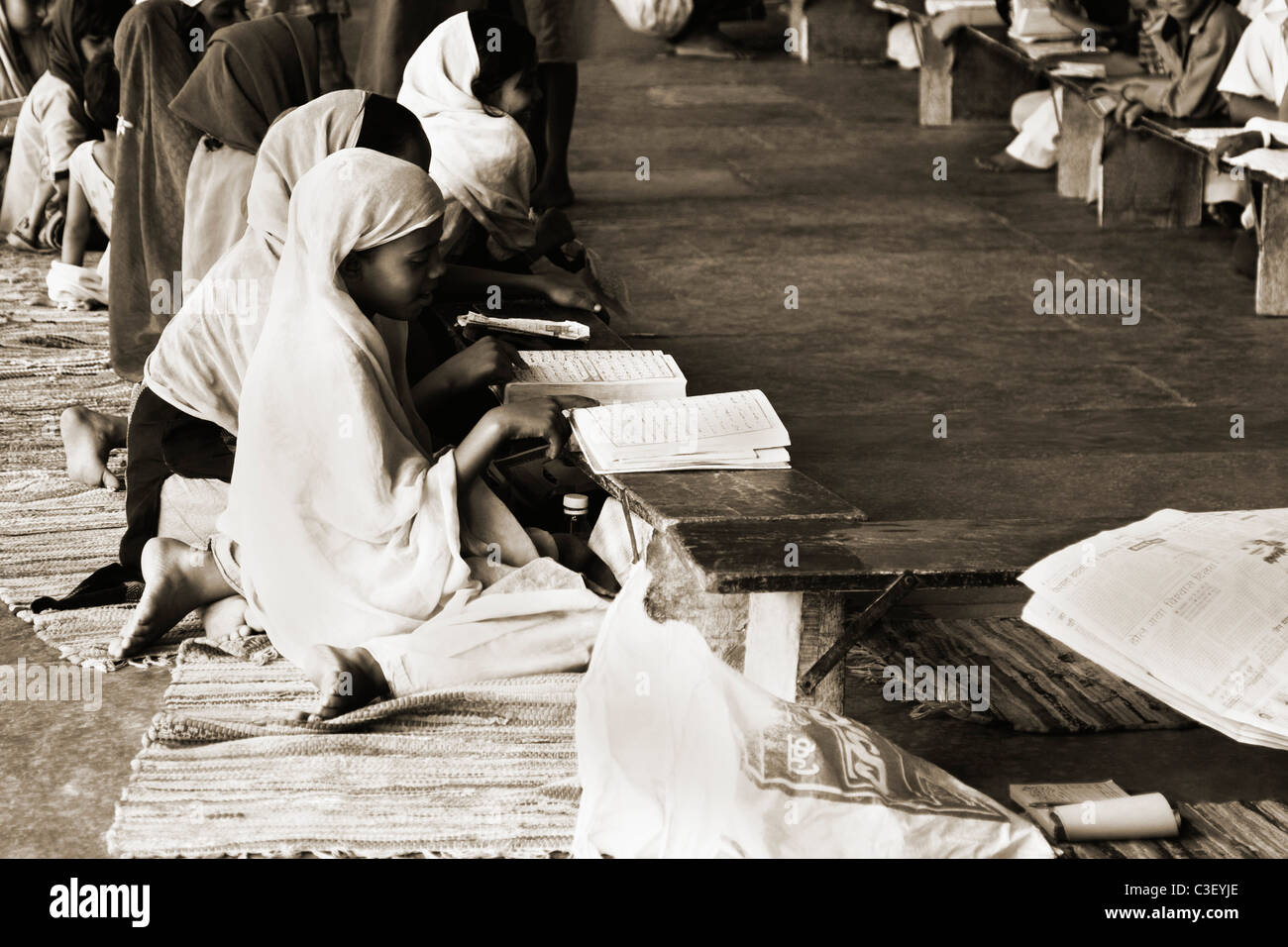 Girls studying in madrasa, Agra, Uttar Pradesh, India Stock Photo - Alamy