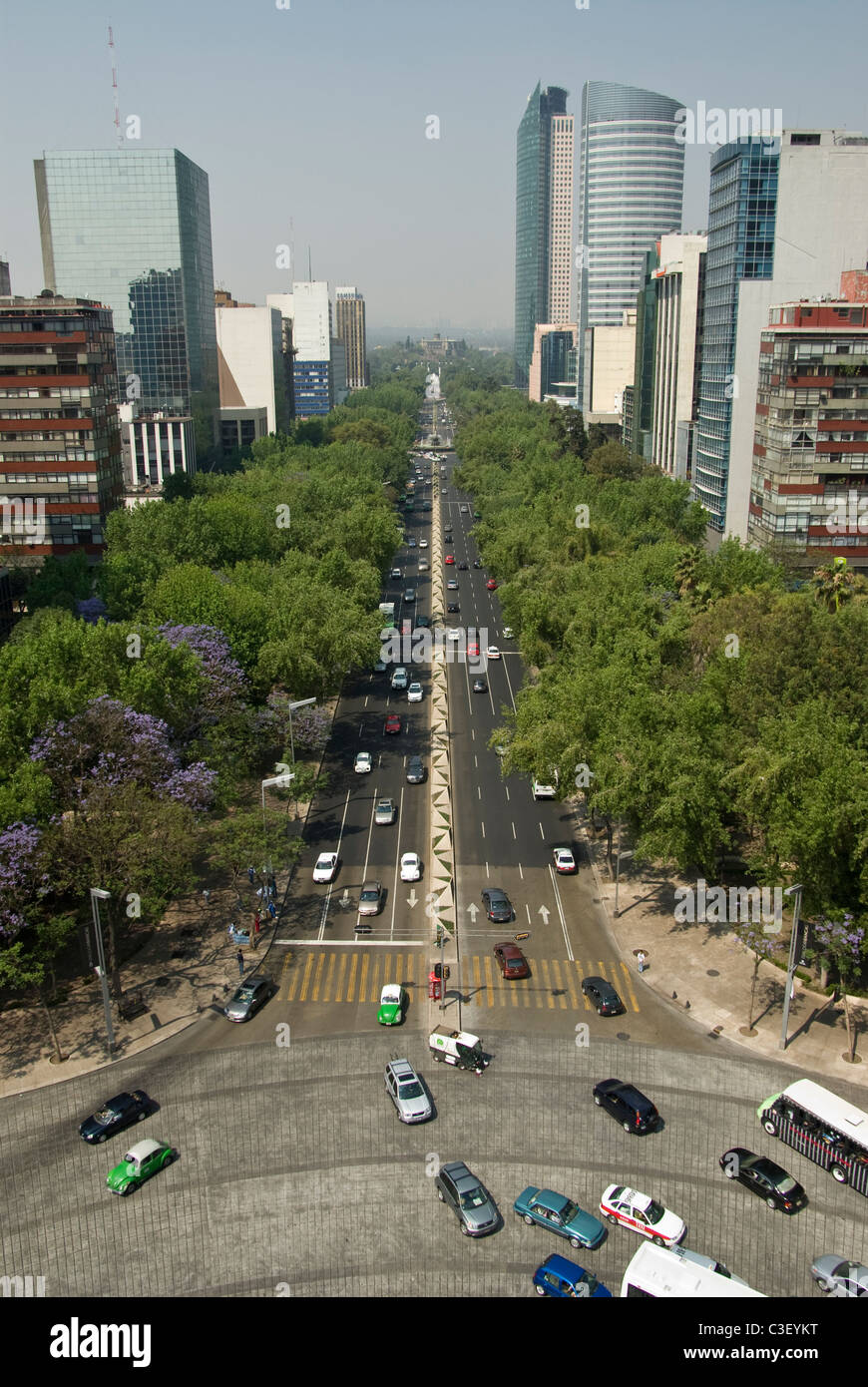 Mexico.Mexico city. Paseo de La Reforma.Contemporary architecture Stock ...