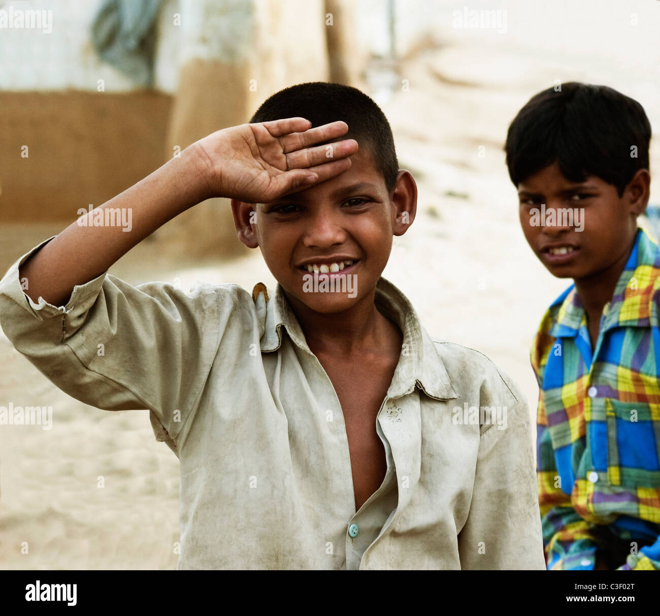Boys saluting hi-res stock photography and images - Alamy