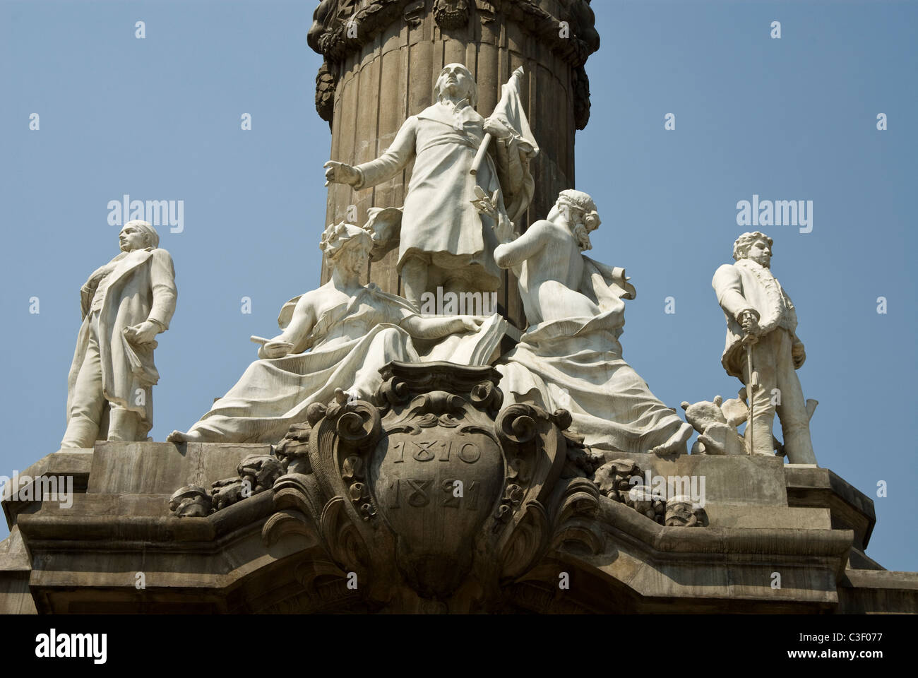 Mexico.Mexico city. Paseo de La Reforma. The Angel of Independence ...