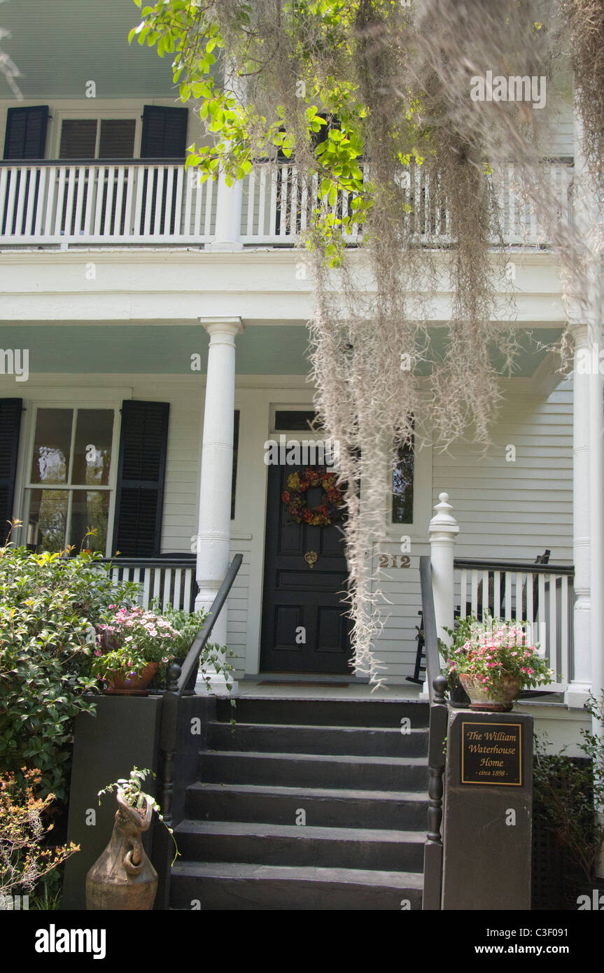 South Carolina, Beaufort. The William Waterhouse home, c. 1898 Stock ...