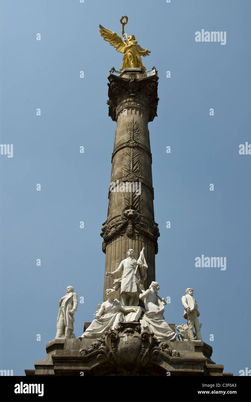 Mexico.Mexico city. Paseo de La Reforma. The Angel of Independence ...