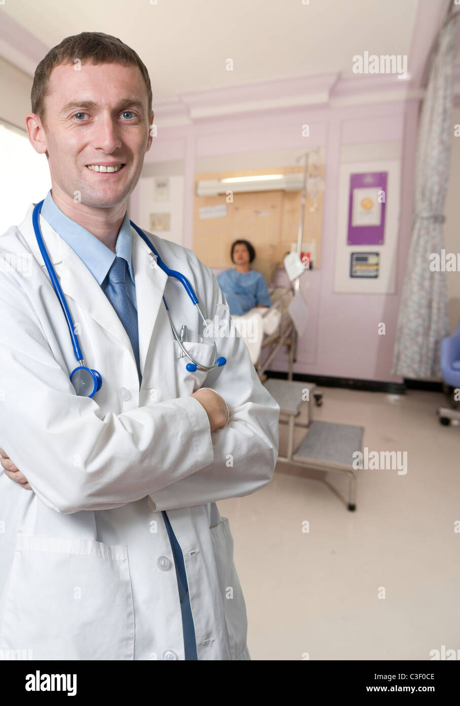 Doctor in hospital room Stock Photo - Alamy