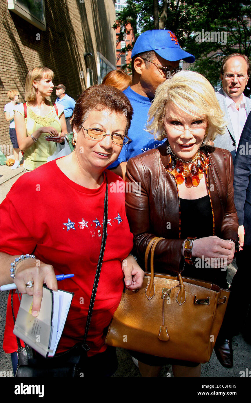 American comedian Joan Rivers outside ABC Studios for 'Live with Regis ...