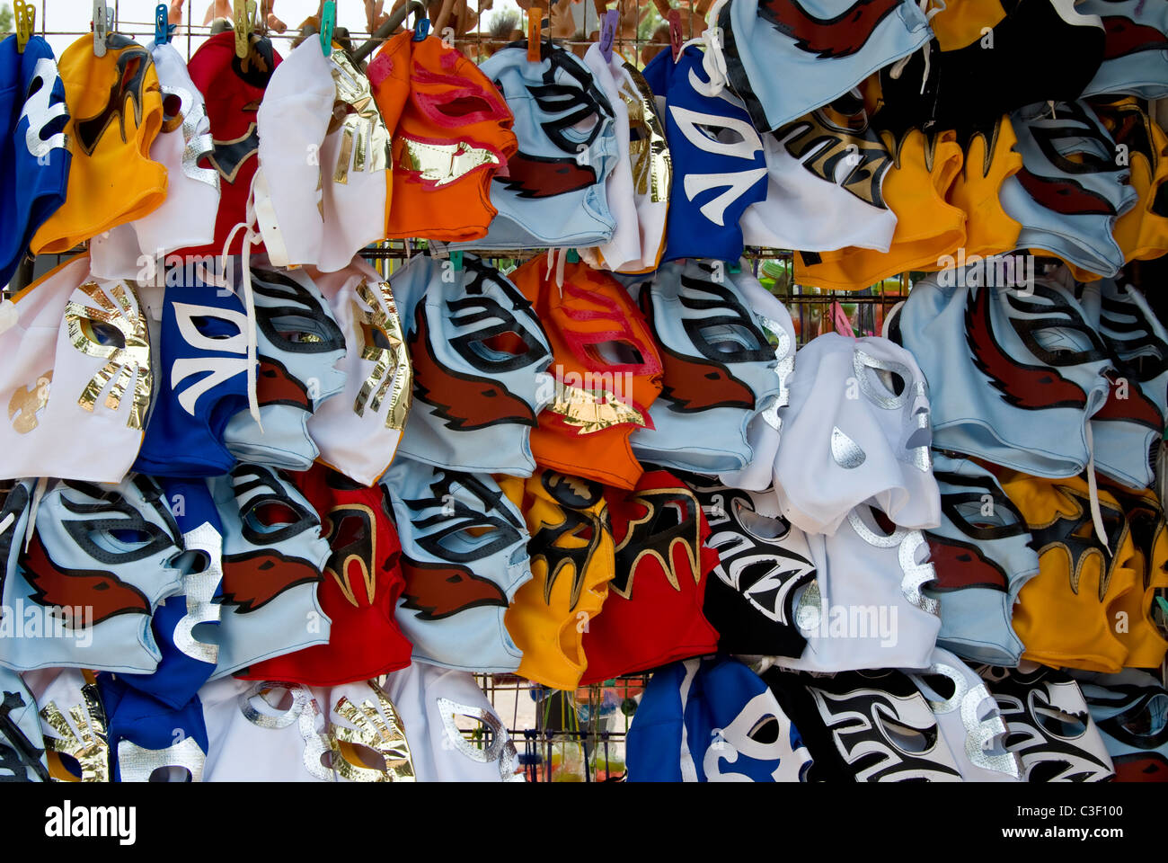 Mexico city. Crafts. Masks Stock Photo - Alamy