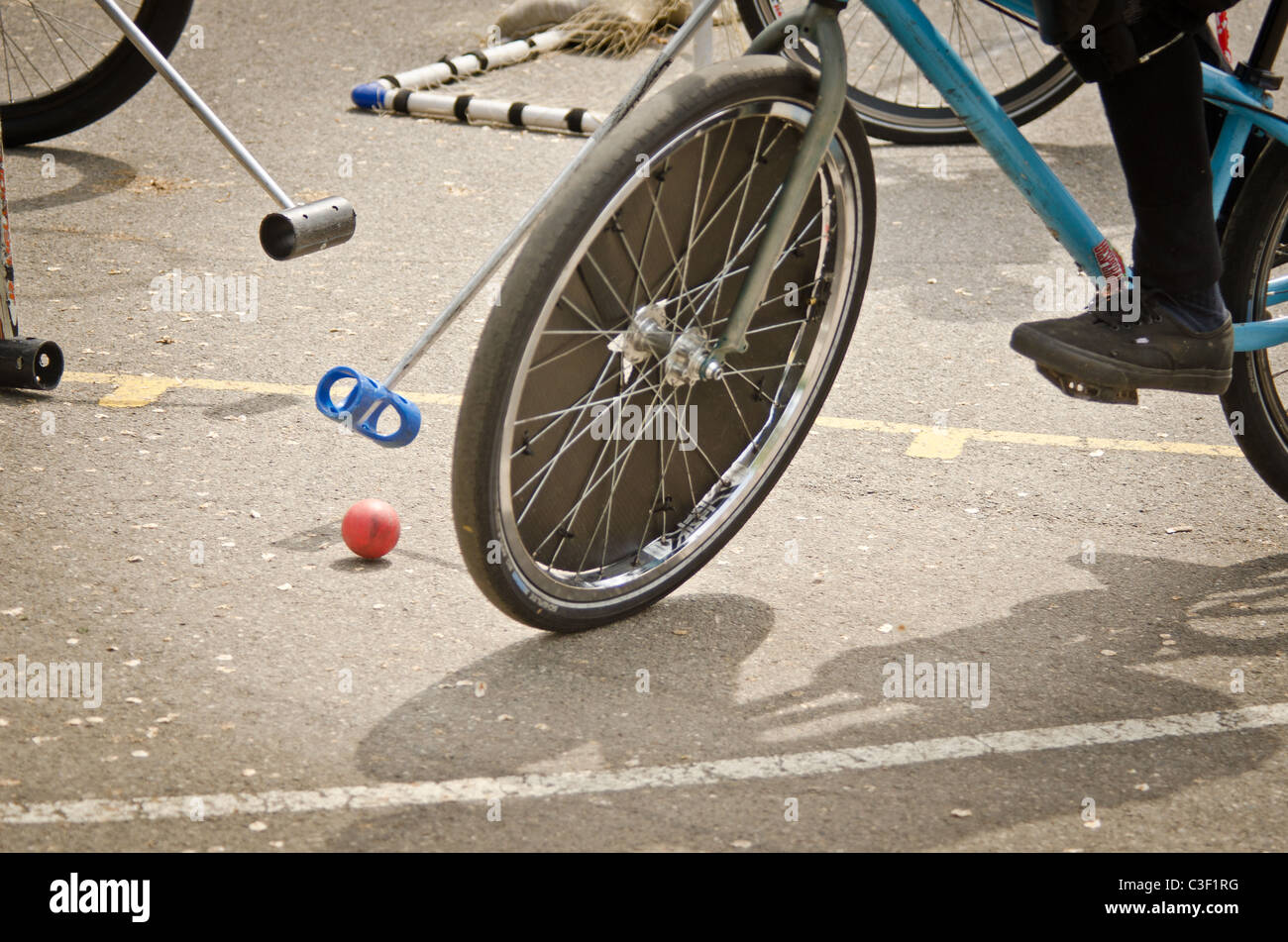 cycle polo game detail Stock Photo - Alamy