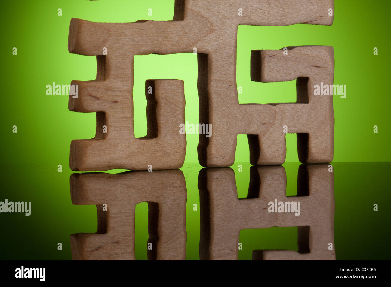 Latvian folklore sign with reflection Stock Photo - Alamy