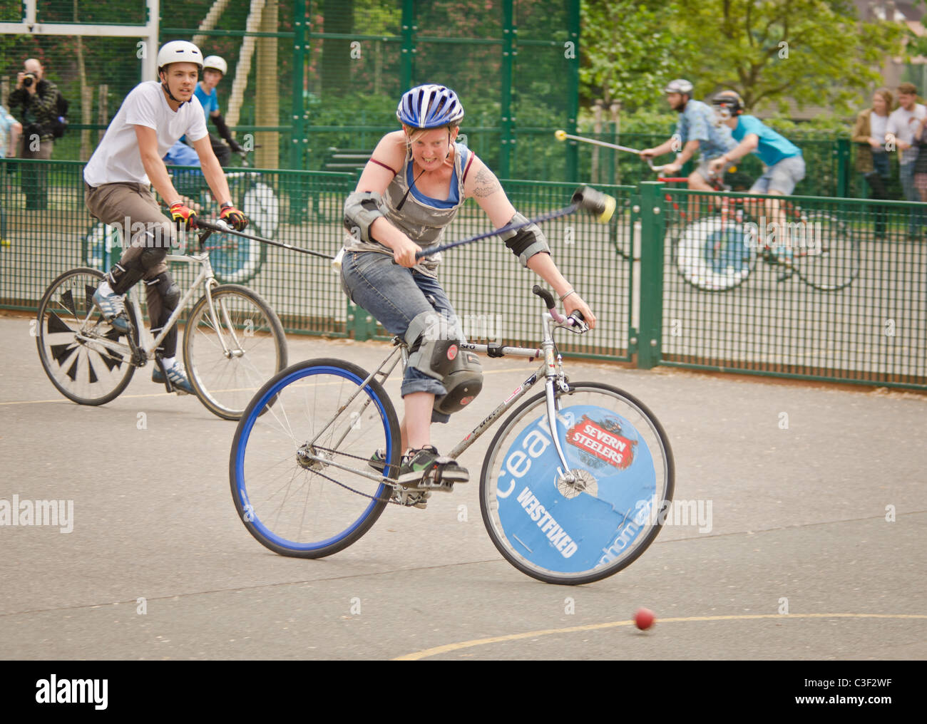 Cycle polo tournament Stock Photo - Alamy