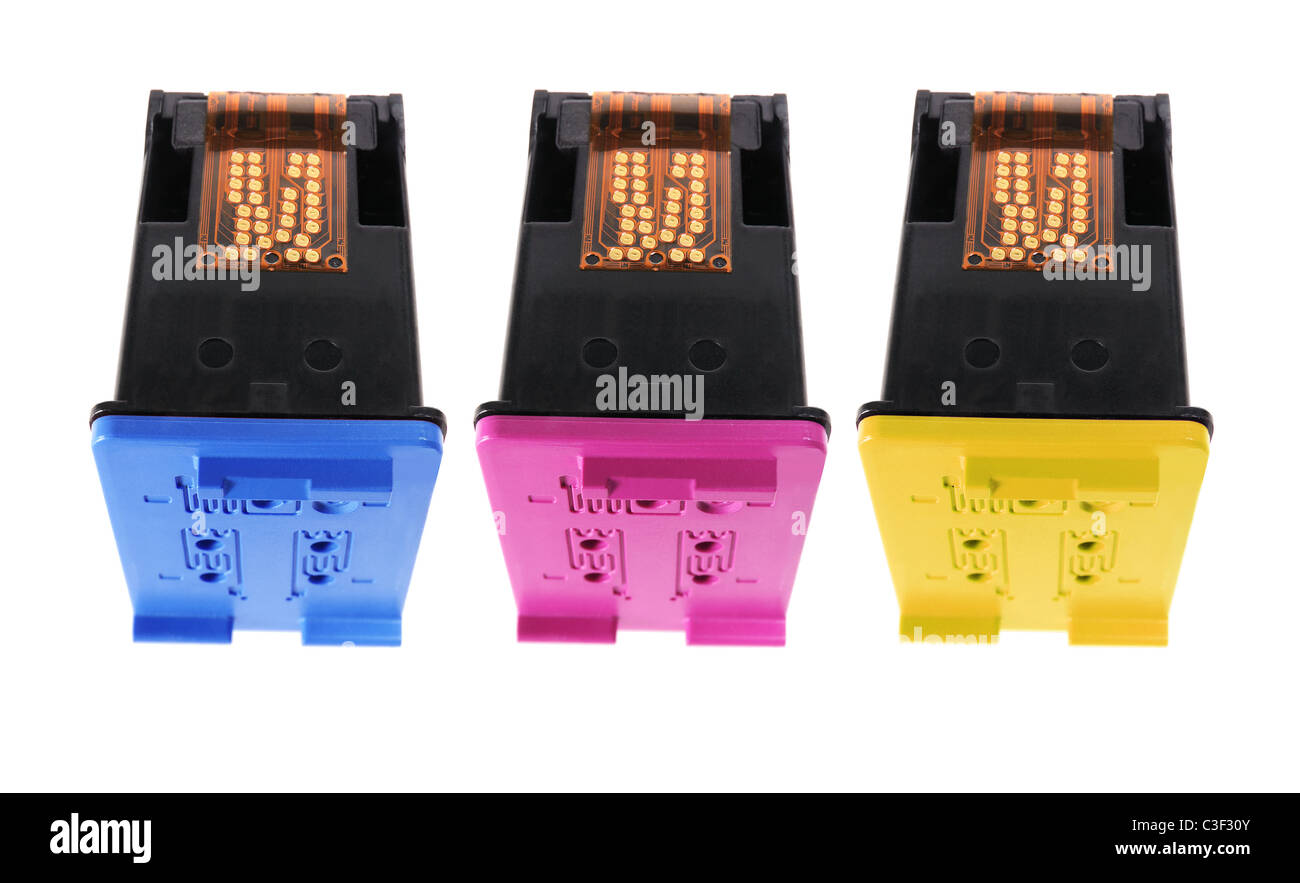 Colour Ink Cartridges Stock Photo - Alamy