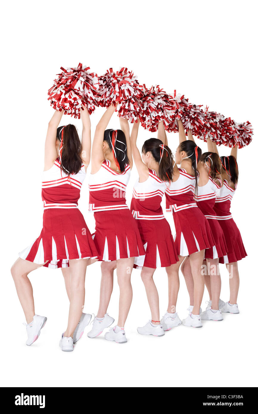 Cheerleaders in action Stock Photo - Alamy