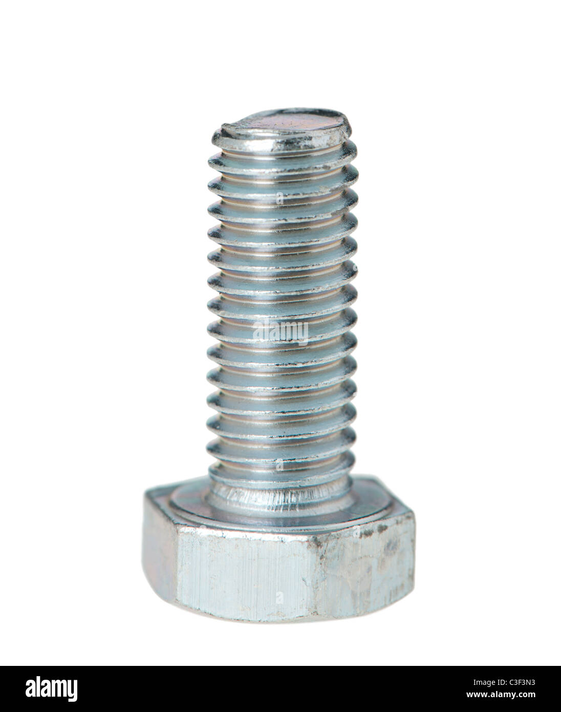 Bolt close up. Isolated on white background Stock Photo - Alamy