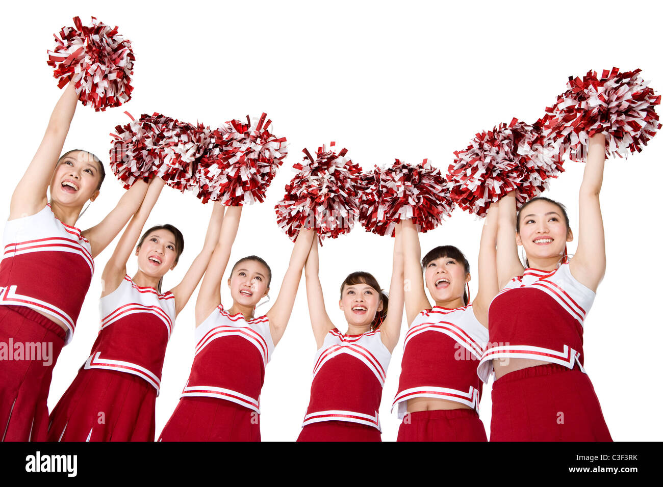 Cheerleaders in action Stock Photo - Alamy