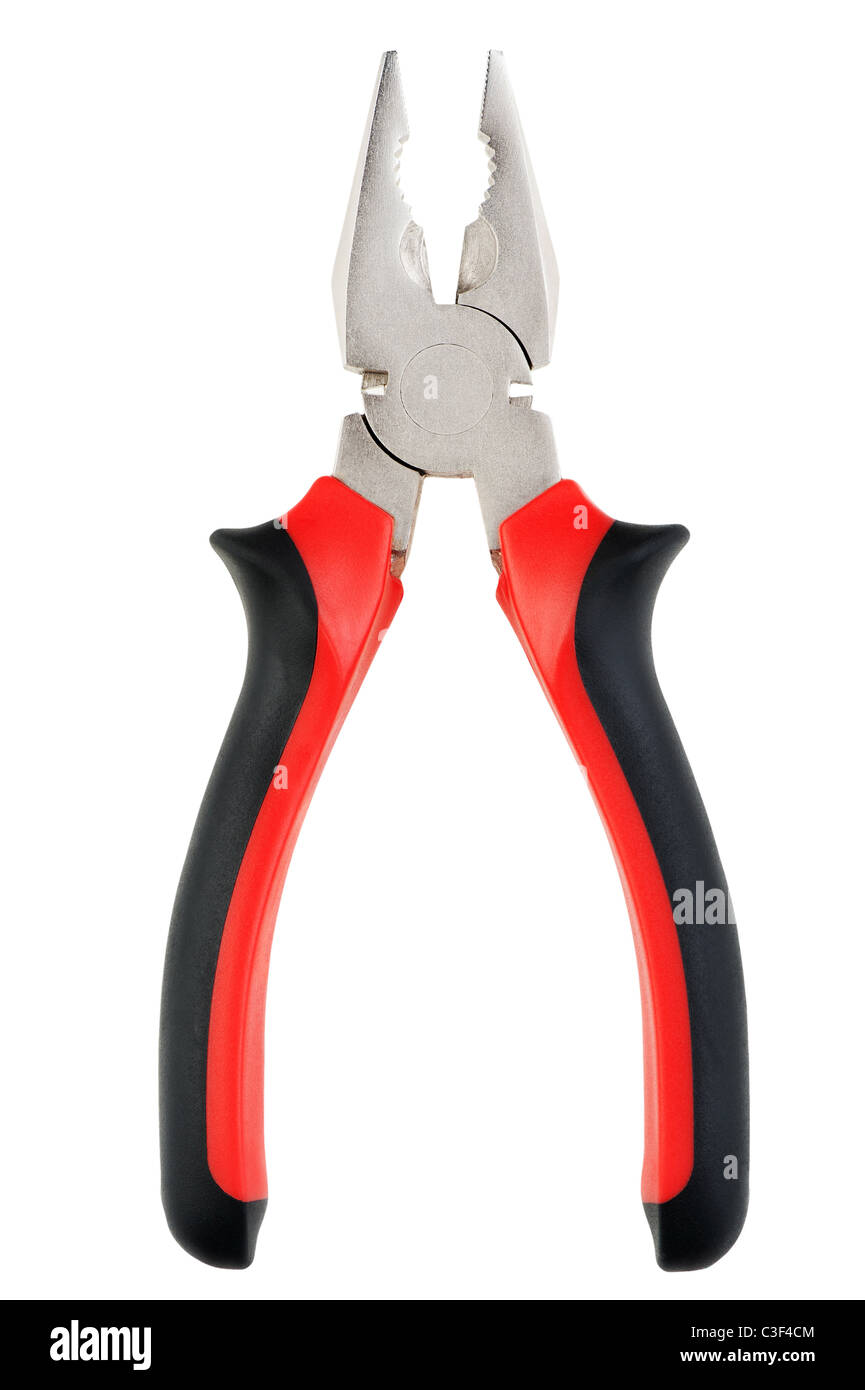 Pliers. The manual tool. Isolated on white background Stock Photo - Alamy