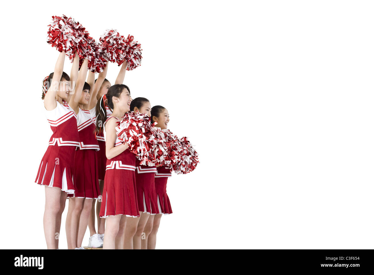 Cheerleaders in action Stock Photo - Alamy
