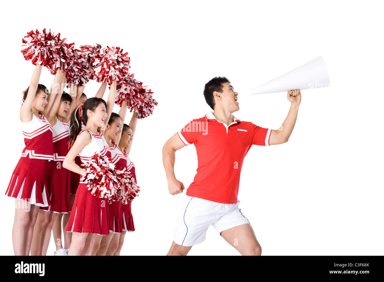 Cheerleaders in action Stock Photo - Alamy