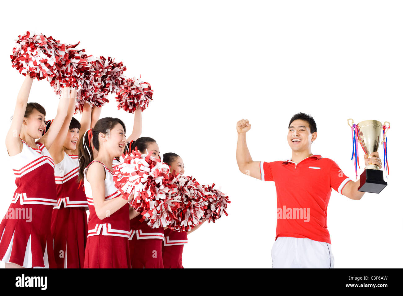 Cheerleader trophy hi-res stock photography and images - Alamy