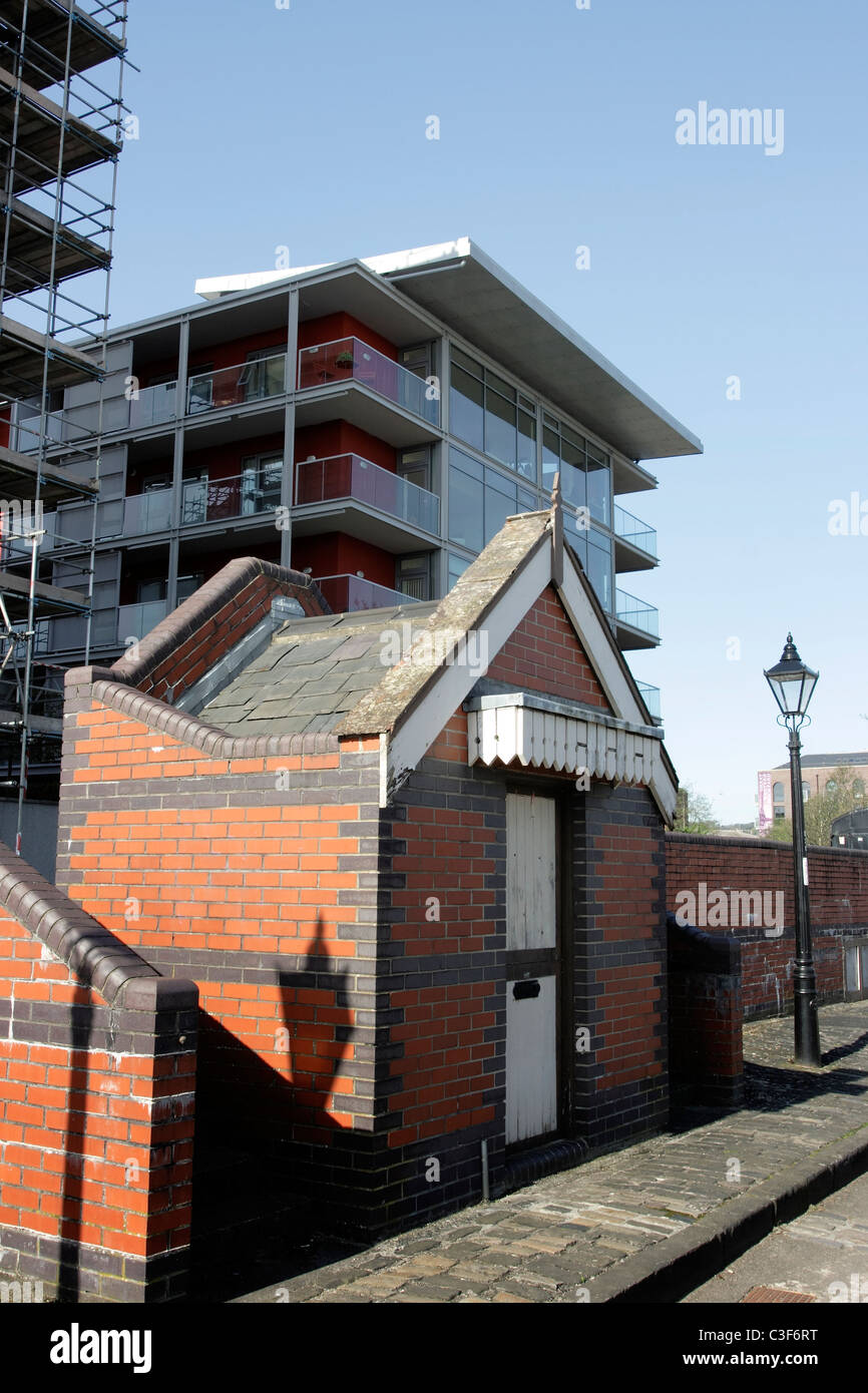 A Victorian red brick building on the docks in the city of Bristol ...