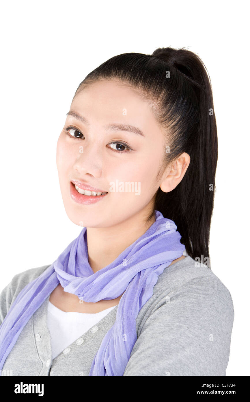 Portrait of a young woman Stock Photo - Alamy