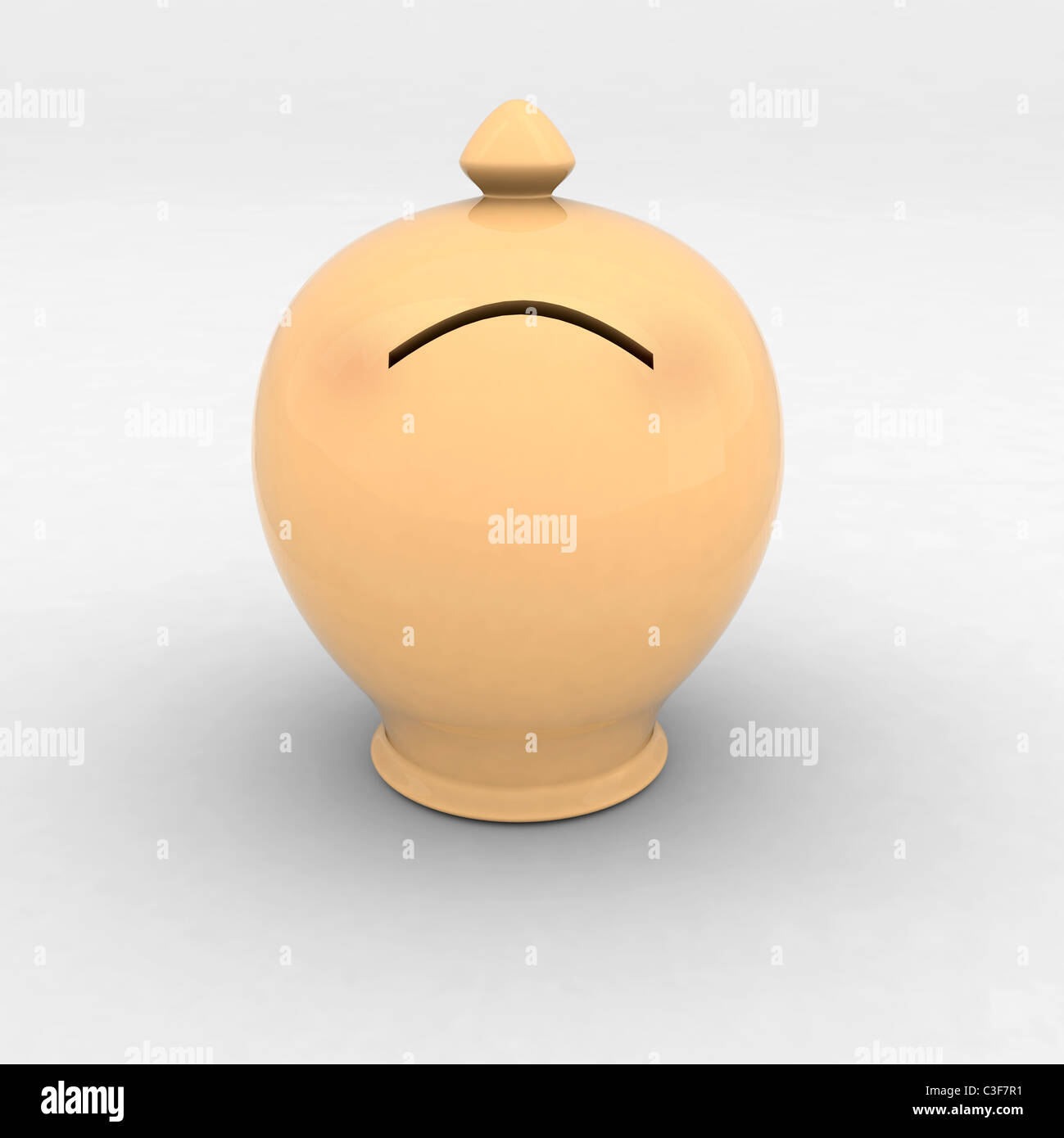sad money box 3d illustration Stock Photo - Alamy