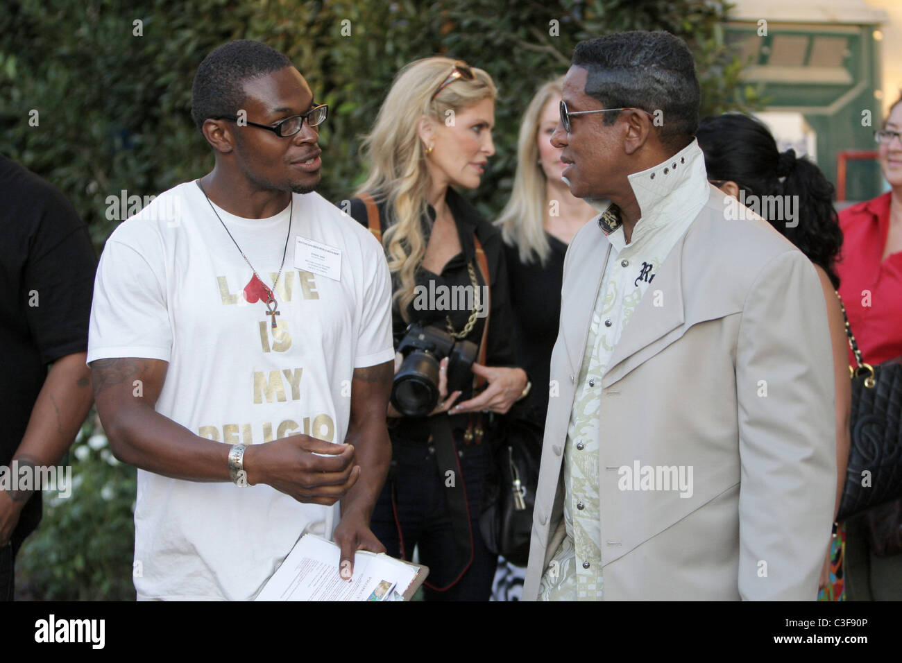Dynast Amir and Jermaine Jackson visit a luxury condo open house at The Carlyle in Westwood. Los ...