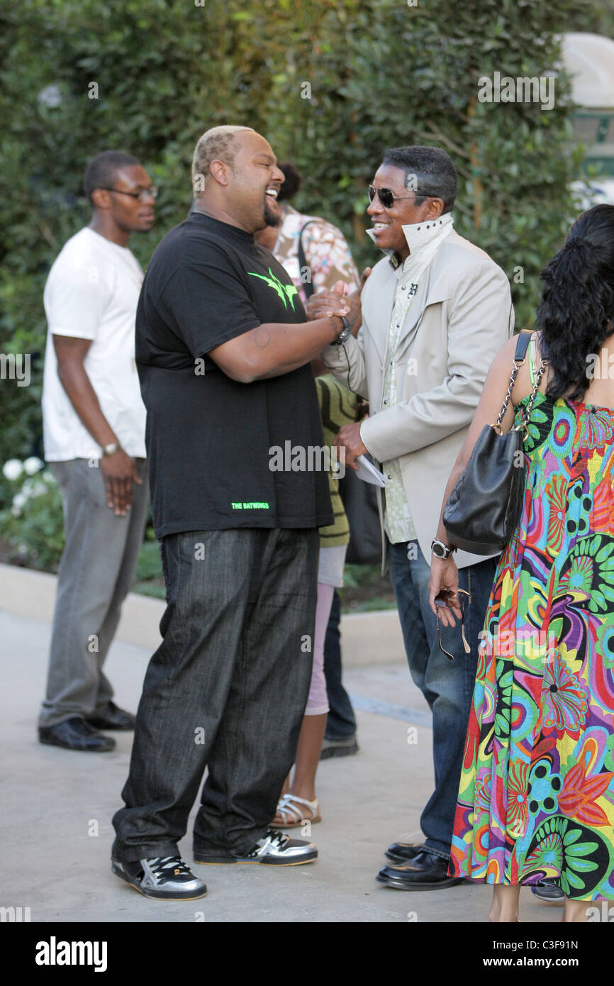 Damon Elliott and Jermaine Jackson visit a luxury condo open house at The Carlyle in Westwood ...