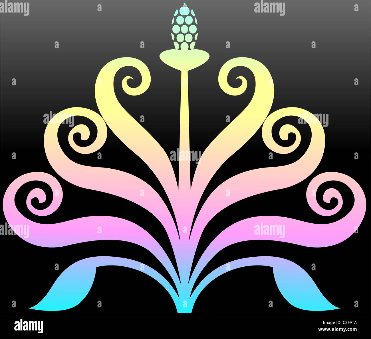 Illustration of a floral design Stock Photo - Alamy